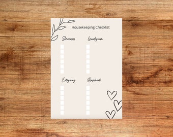 Weekly Cleaning Checklist, Instant Download PDF, Chore Chart Template ...
