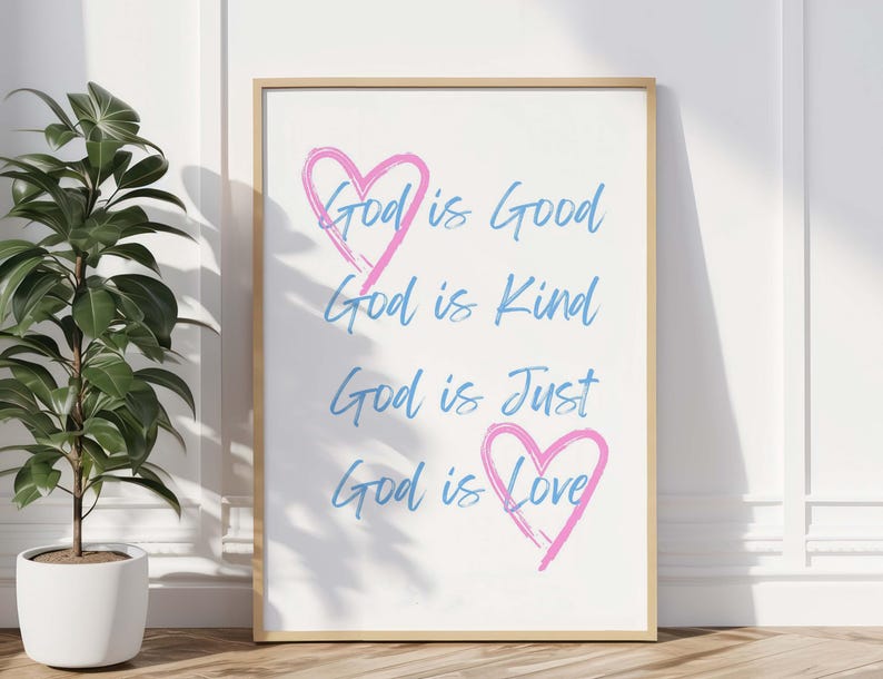 Modern Christian Wall Art: God is Good Print (digital Download) - Etsy
