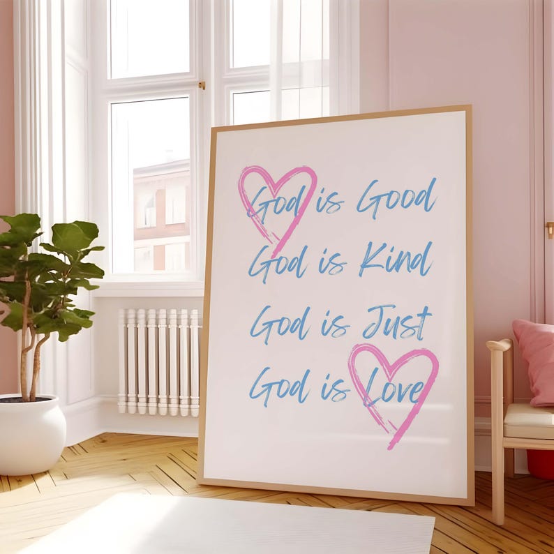 Modern Christian Wall Art: God is Good Print (digital Download) - Etsy