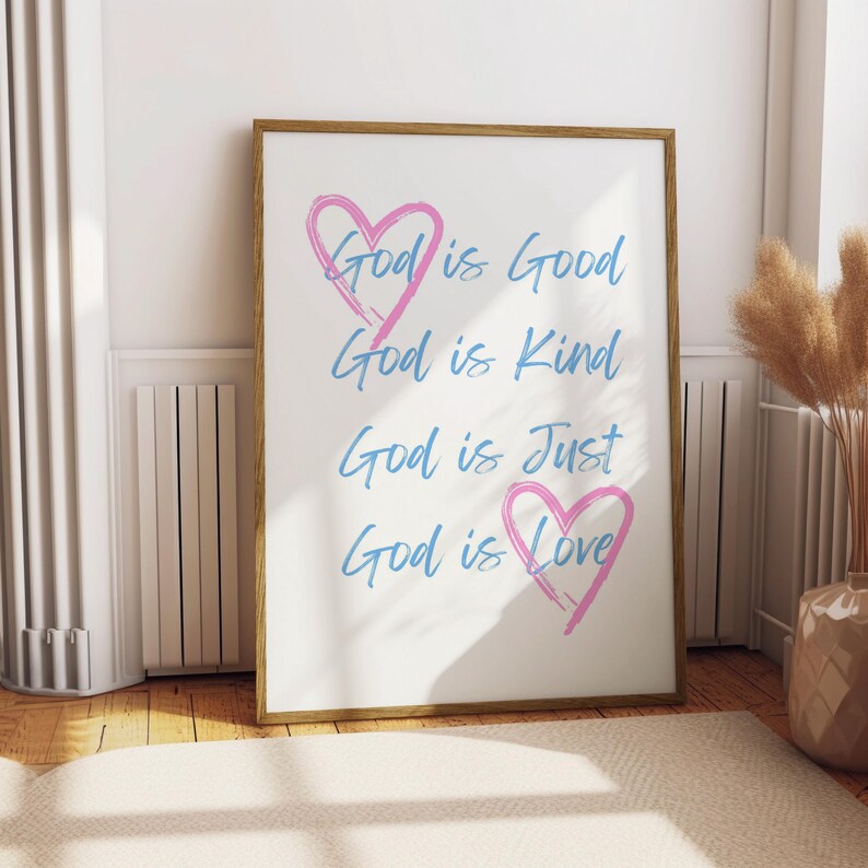 Modern Christian Wall Art: God is Good Print (digital Download) - Etsy