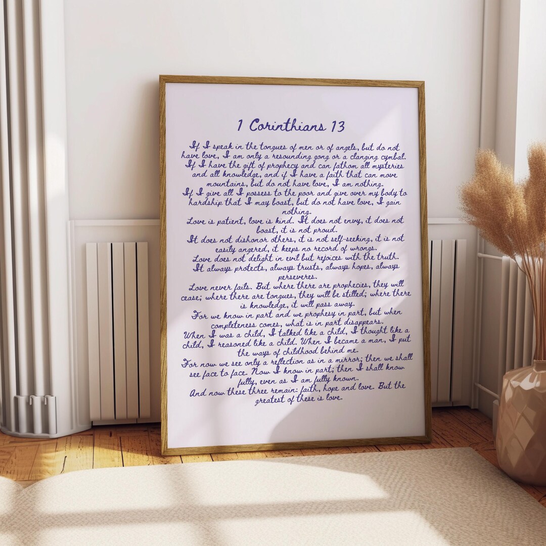 Christian Wall Art, Bible Verse Wall Art, Purple Wall Art, Modern ...