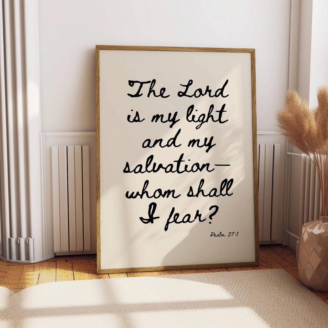 Bible Verse Wall Art: Beige Christian Scripture Print (digital Download ...