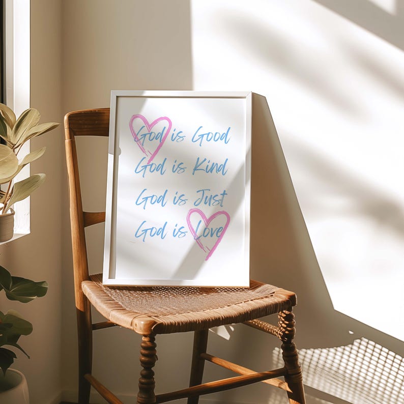 Modern Christian Wall Art: God is Good Print (digital Download) - Etsy