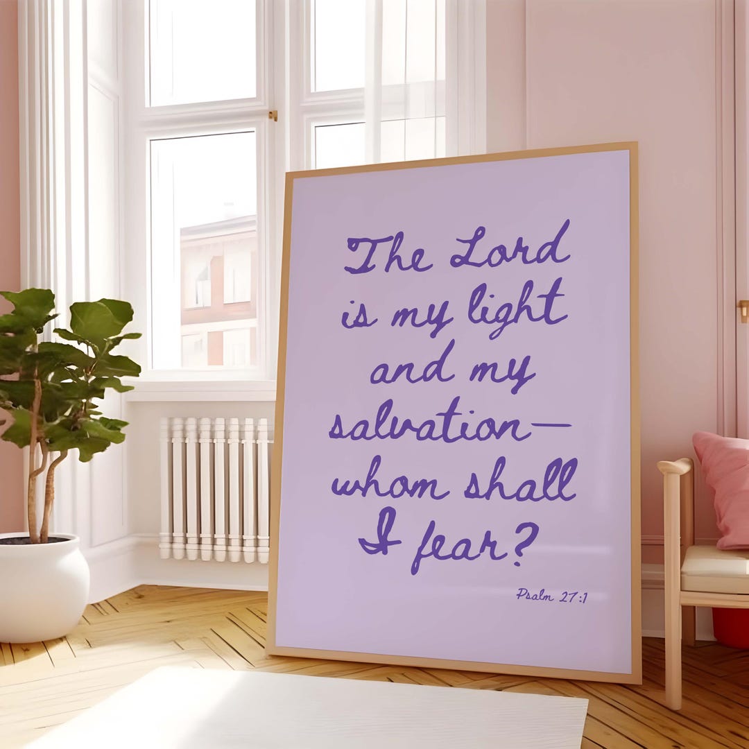Modern Christian Art Christian Wall Art Scripture Wall Art Purple Wall ...