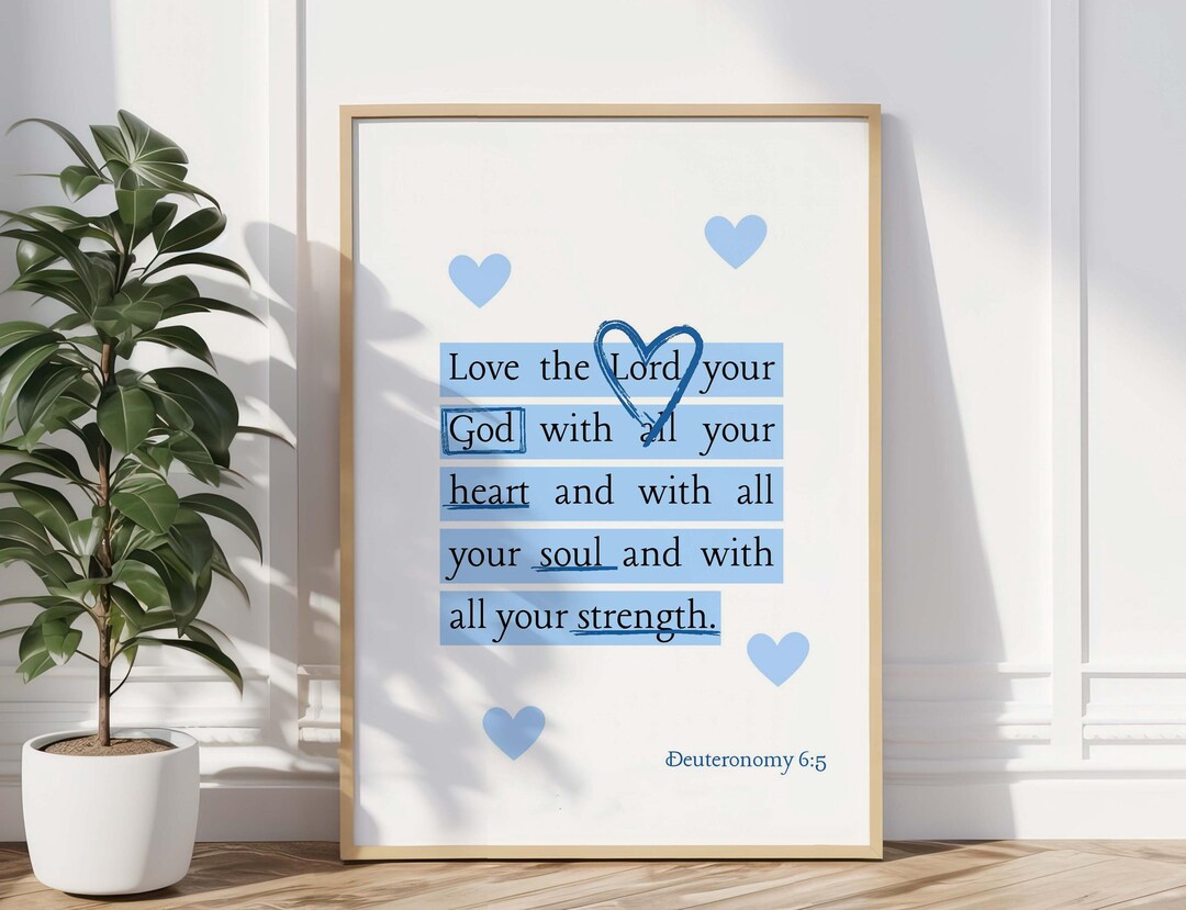Light Blue Scripture Wall Art: Christian Bible Verse Print (digital ...