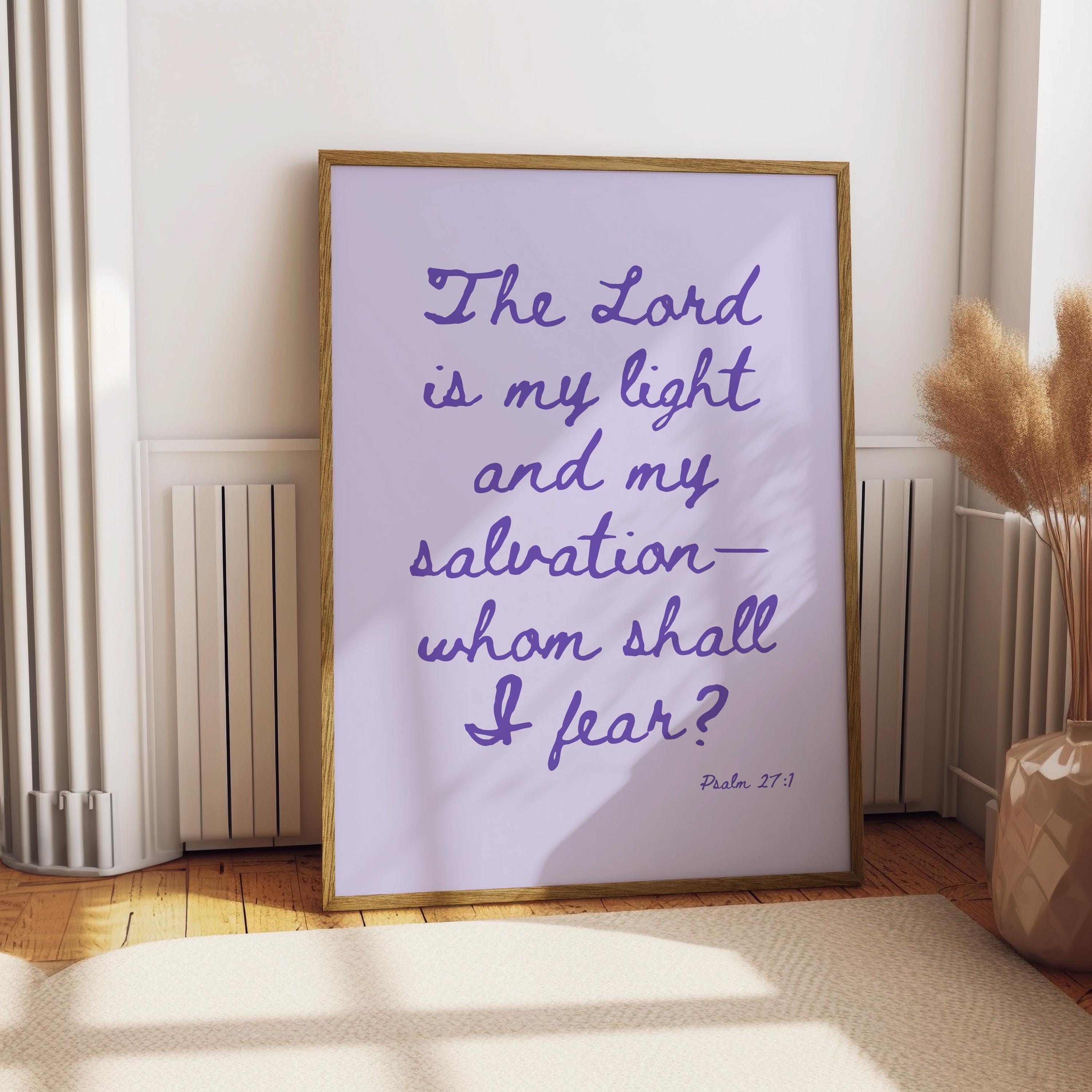 Purple Scripture Wall Art: Christian Bible Verse Print (digital ...