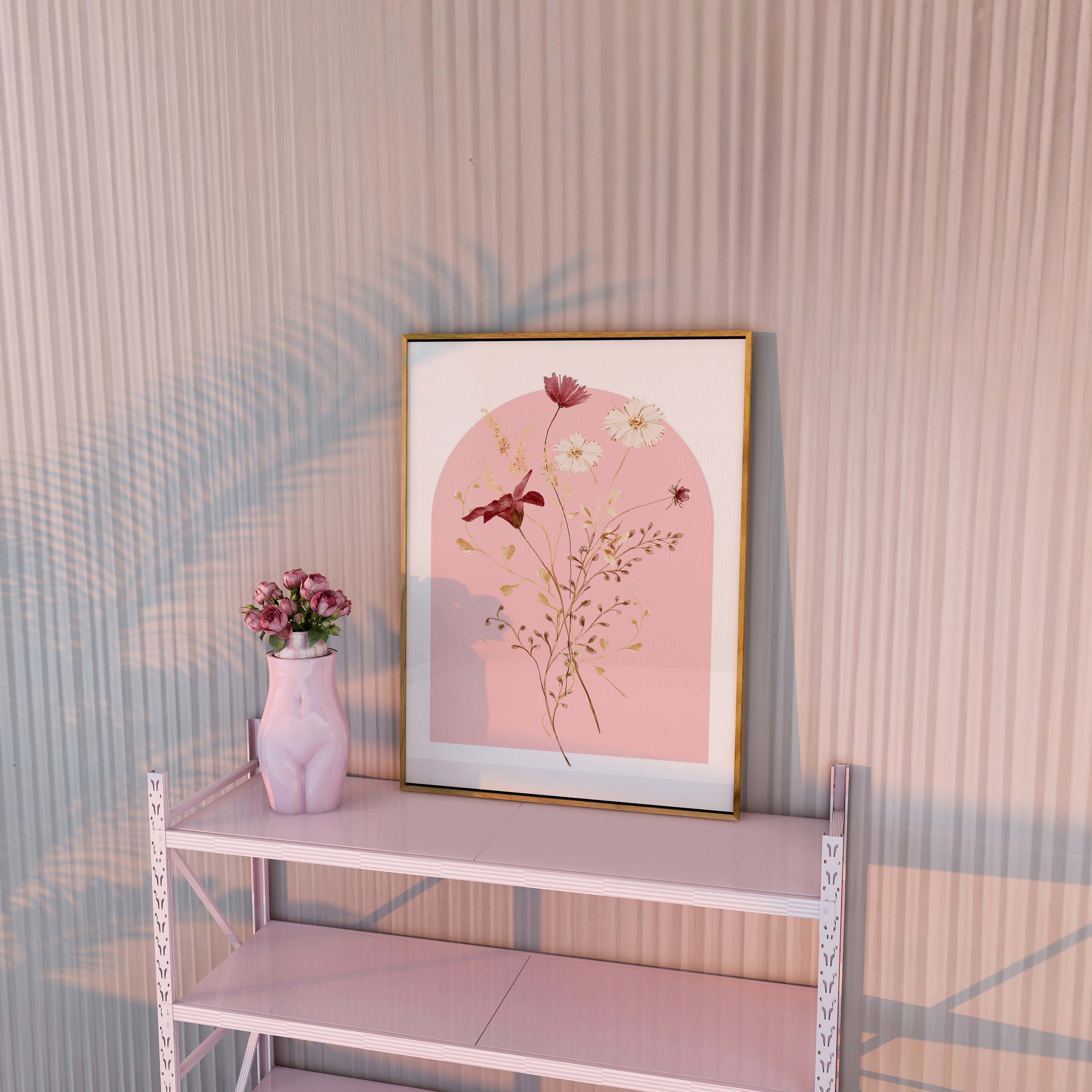 Watercolor Flowers Pink Wall Art Set of 3 Floral Prints Pink Decor Wall ...