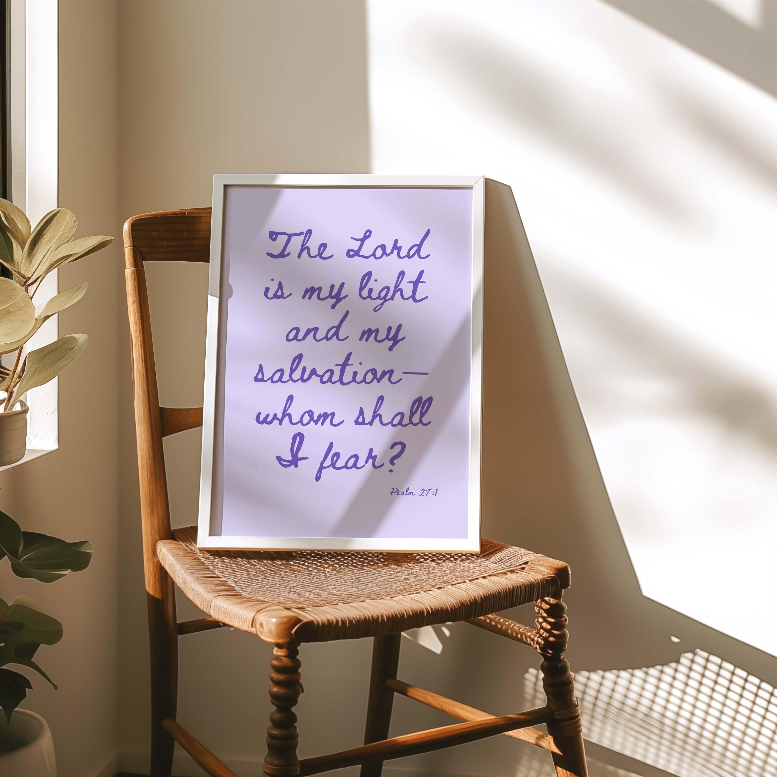 Purple Scripture Wall Art: Christian Bible Verse Print (digital ...
