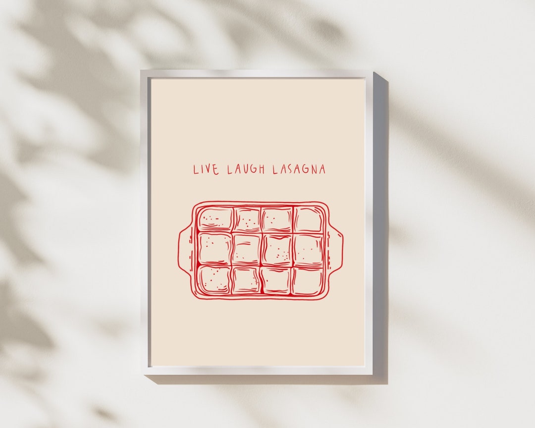 Live Laugh Lasagna | Digital Download | Instant Download | Wall Art - Etsy