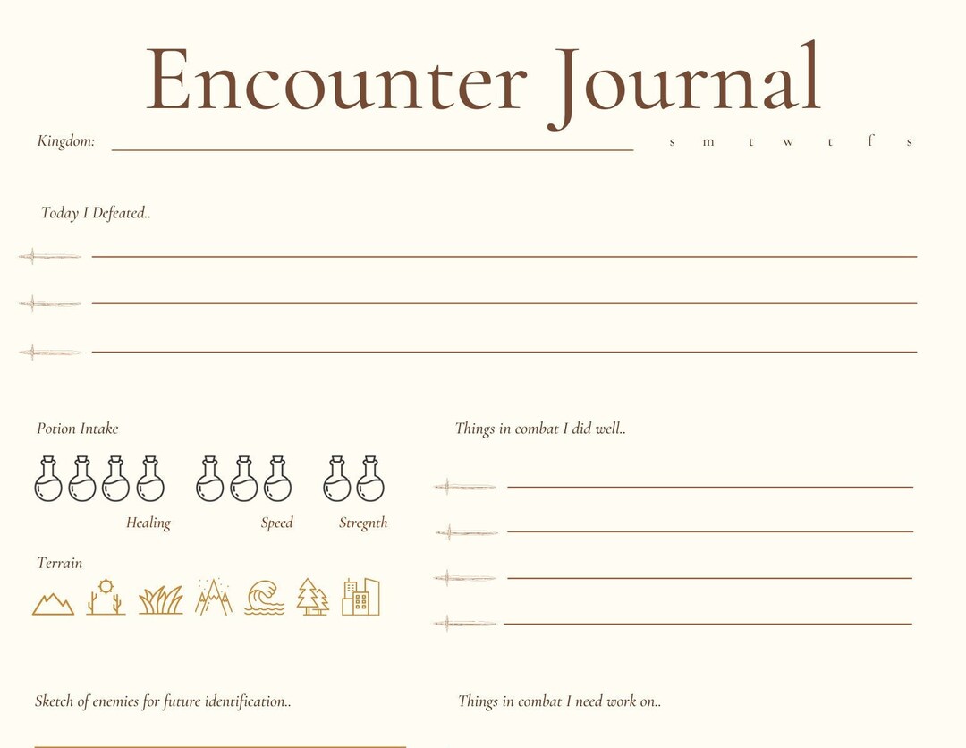 Encounter Journal, Planner, Digital Download - Etsy