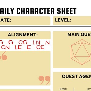 Dnd Daily Planner, Digital Download, Printable - Etsy