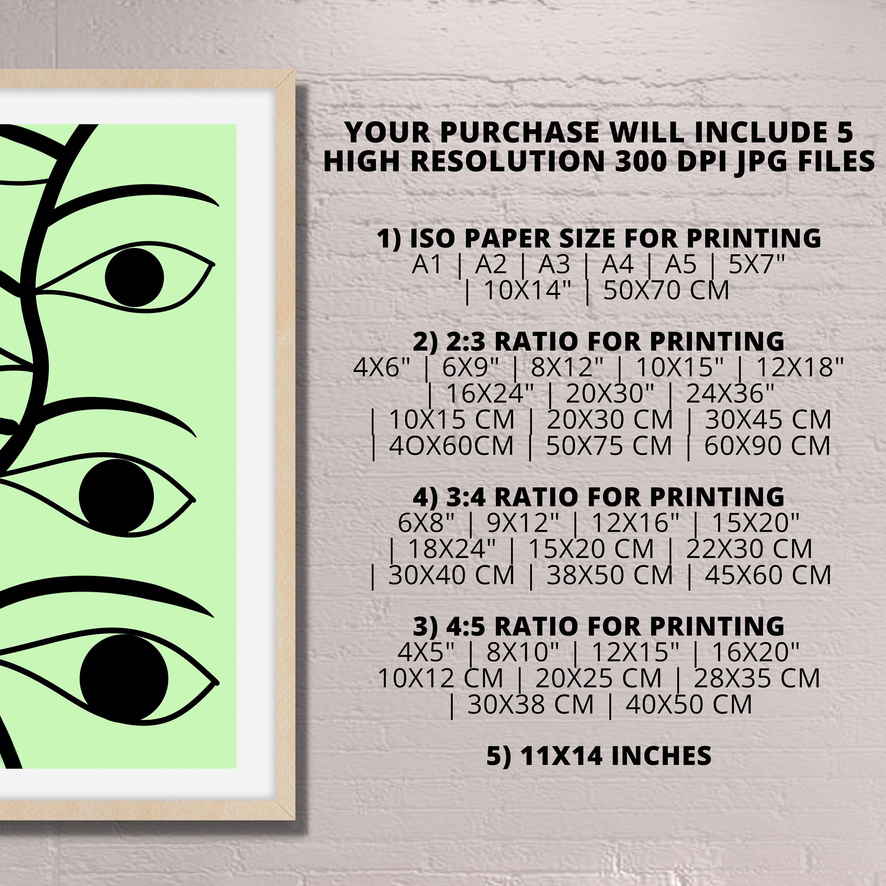 Eyes Line Art Print, Line Portrait, Printable Wall Art, Modern Gallery ...