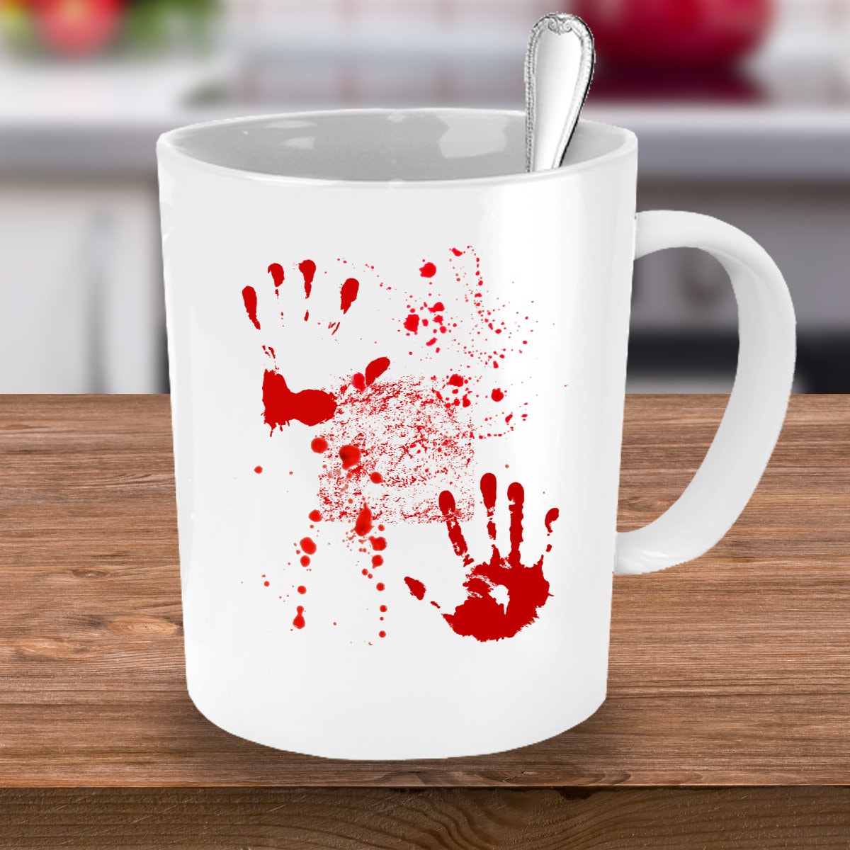 Bloody Handprint Mug Blood Splatter Mug Halloween Gifts for Halloween ...