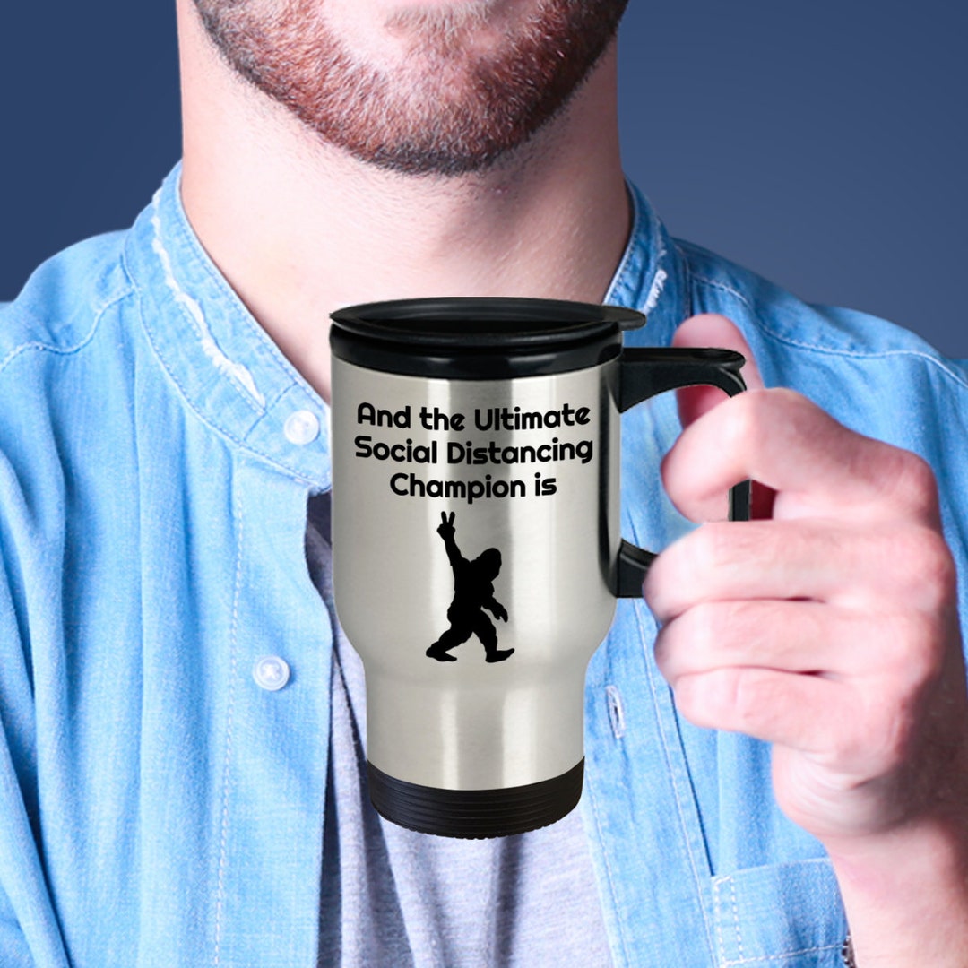 Bigfoot Ultimate Social Distancing Champion Travel Mug Stainless Steel ...