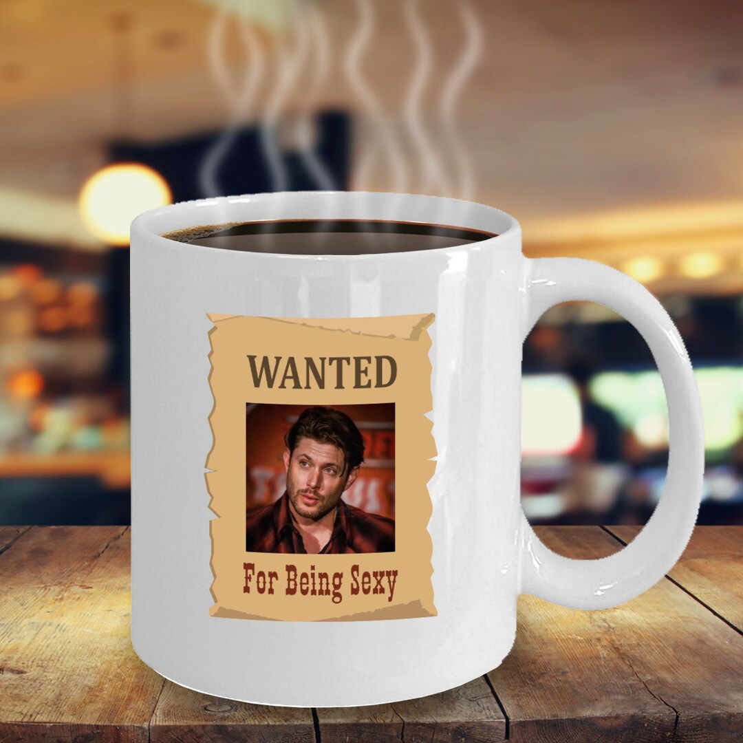 Jensen Ackles Mug Wanted Poster Dean Winchester Mug Supernatural Gifts ...