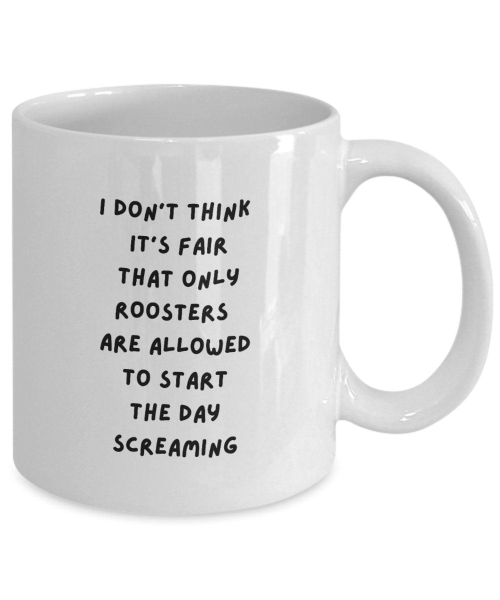 Roosters Screaming Rooster Coffee Cup Rooster Mug Chicken Cup - Etsy