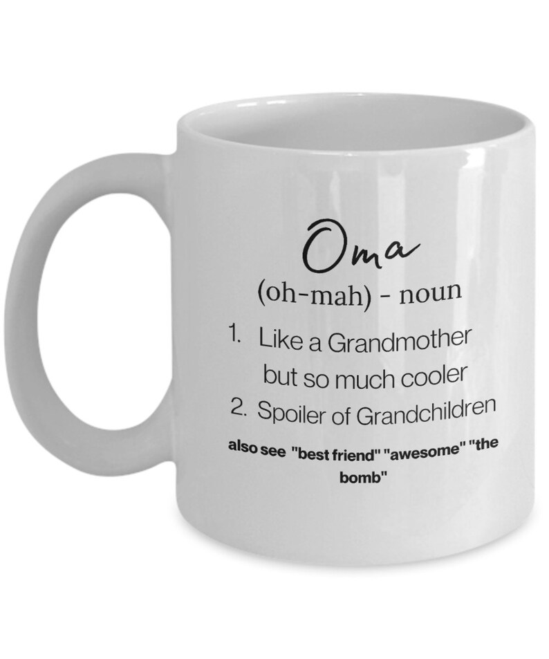 Oma Definition Mug Oma Gift Oma Birthday Gift for Oma Mug Oma Cup New ...