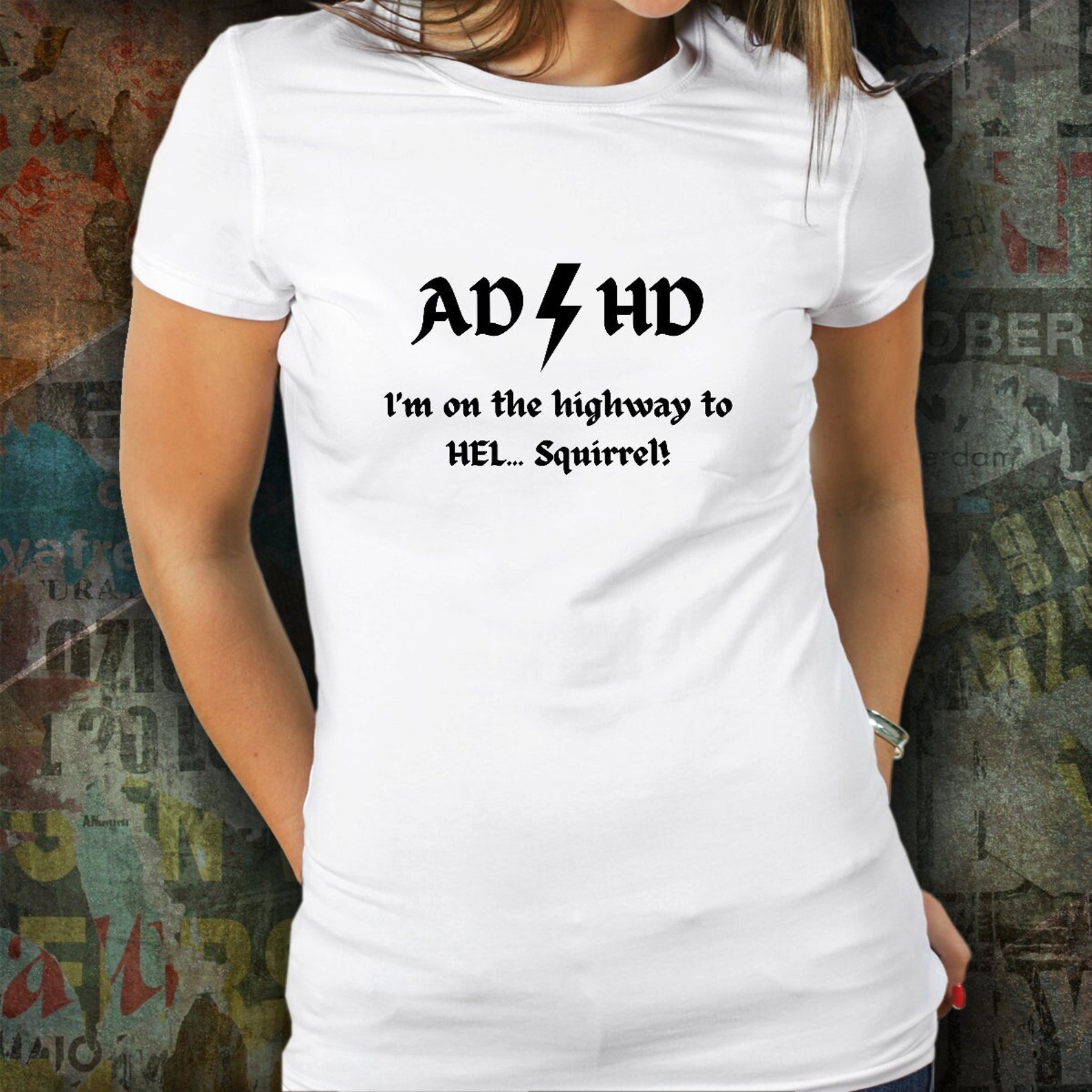 ADHD T-shirt Squirrel T-shirt Squirrel Gifts ADHD Gifts Highway to Hell ...