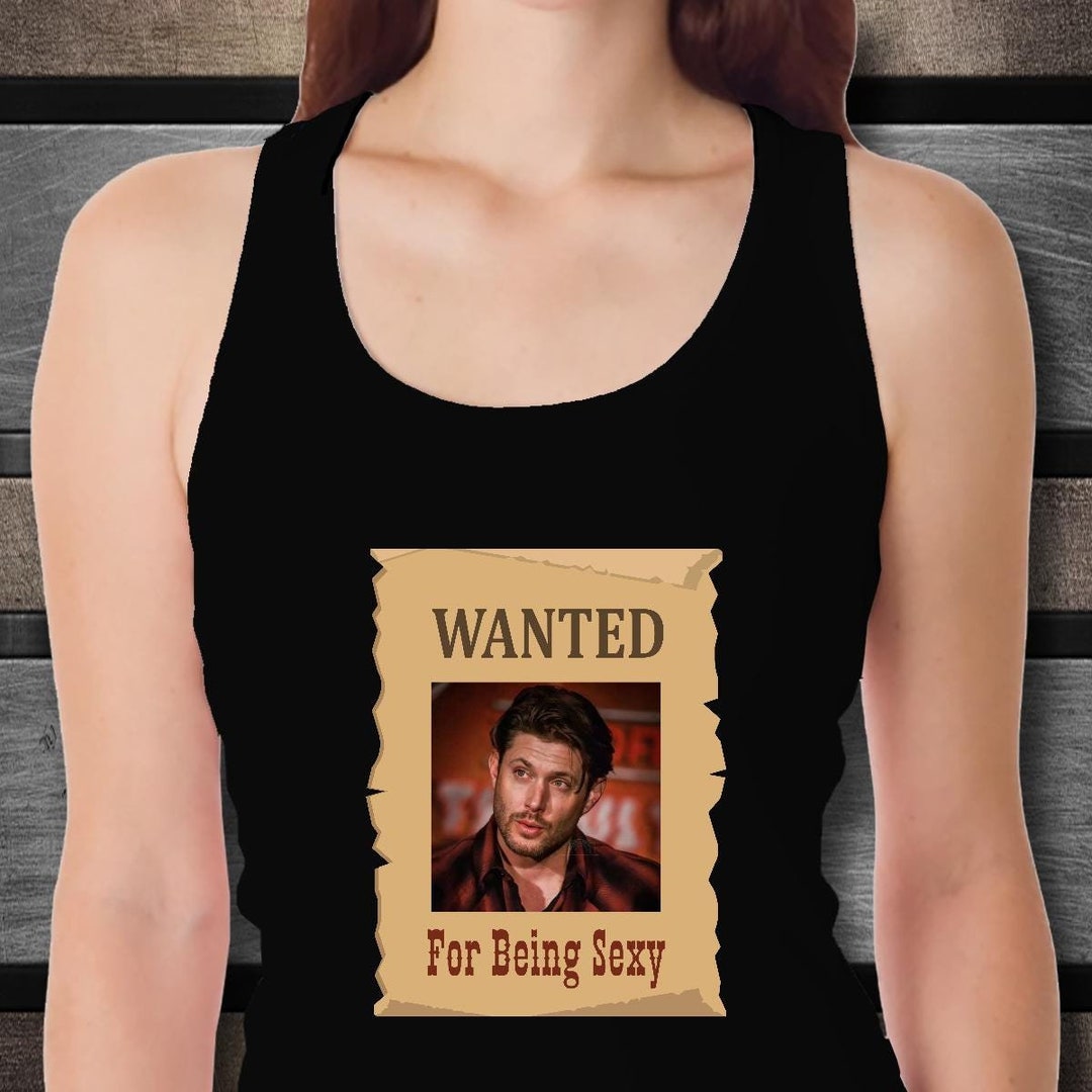 Jensen Ackles Gift Wanted Poster Dean Winchester Tank Top Supernatural ...