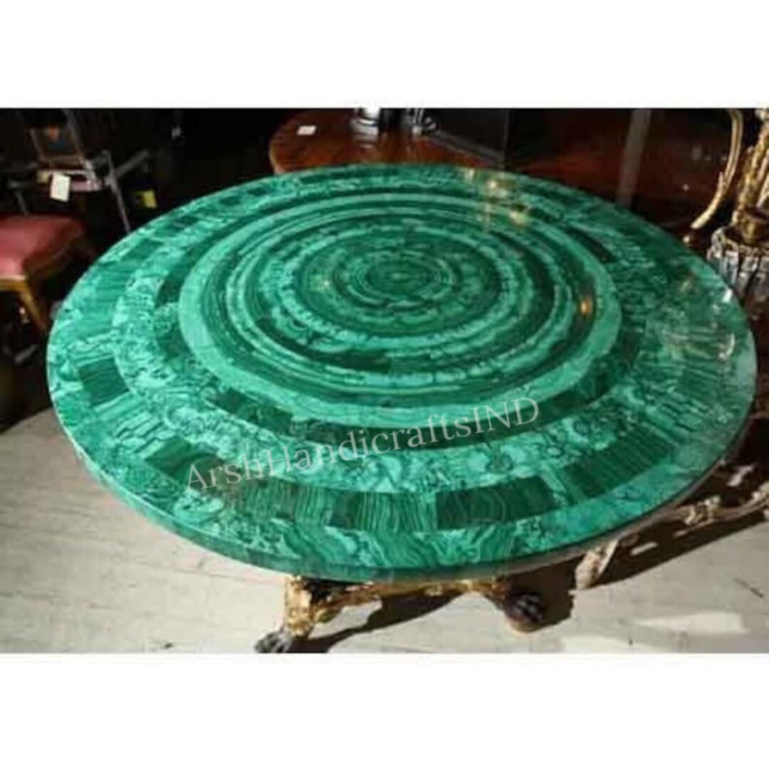 Malachite Table Top, Malachite Home Decor, Malachite Custom Tray ...