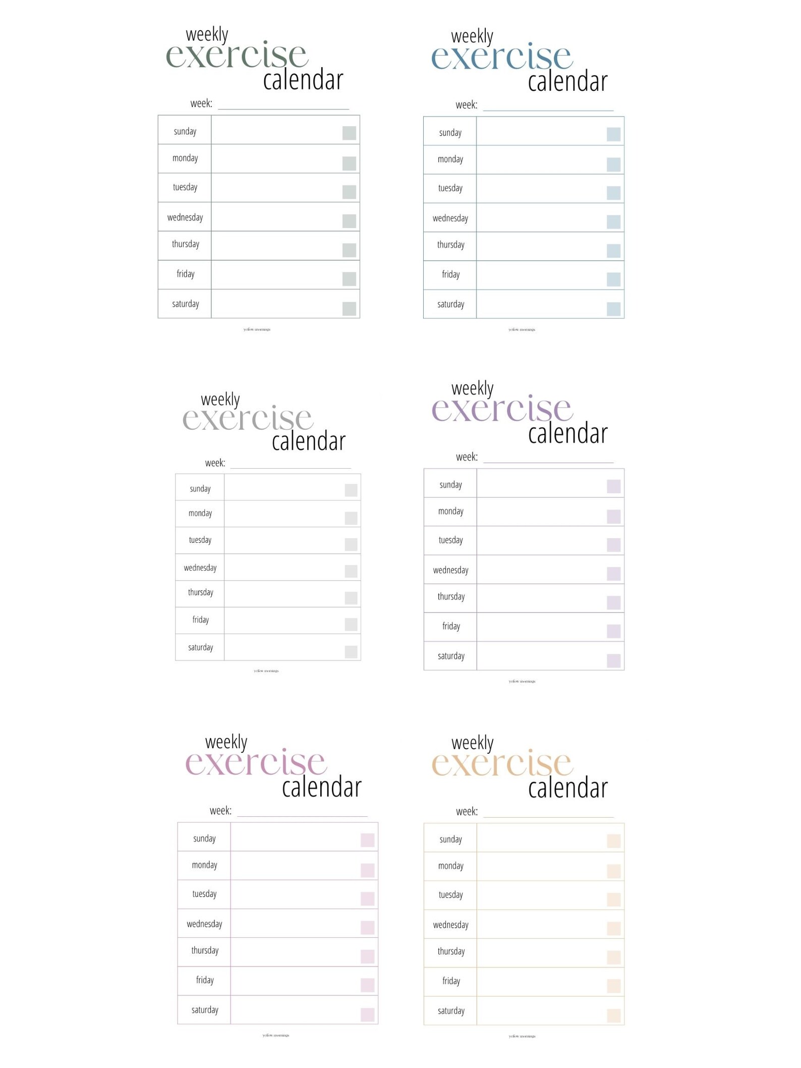 FITNESS JOURNAL - Digital Fitness Planner Page - Weekly Printable Pages ...