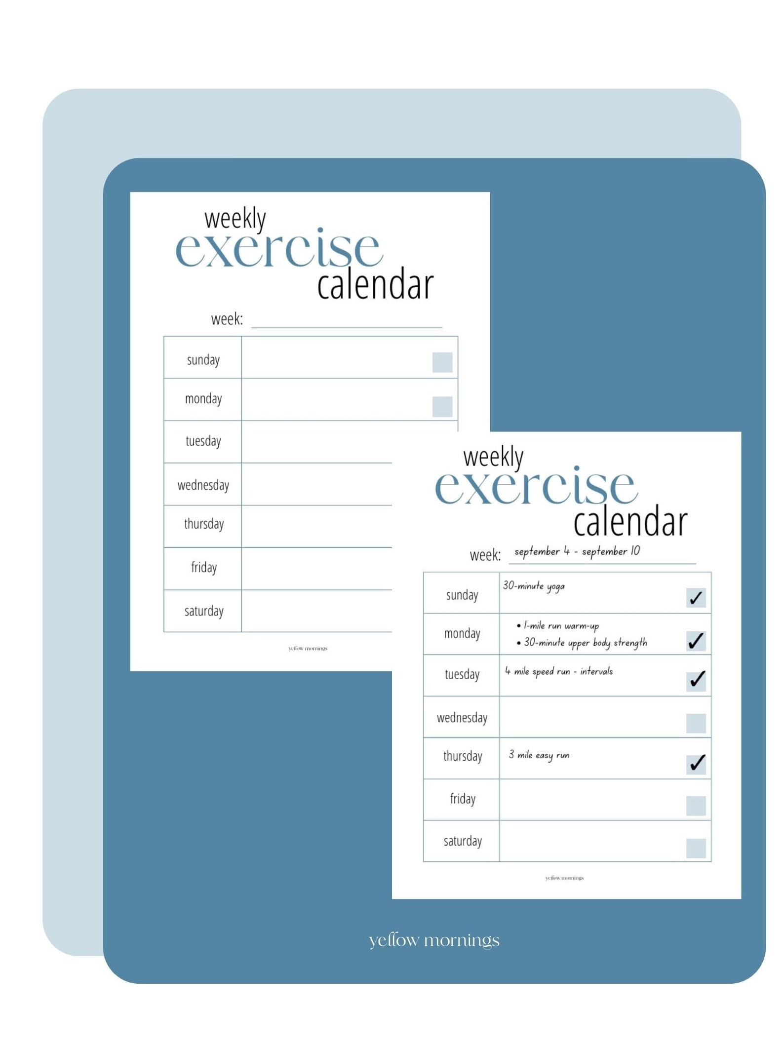FITNESS JOURNAL - Digital Fitness Planner Page - Weekly Printable Pages ...