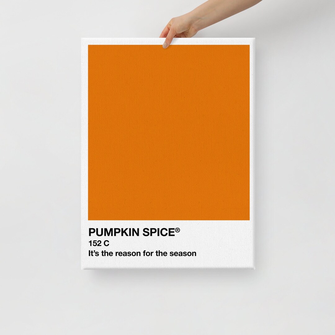 Unsung Pantone - Pumpkin Spice - Canvas - Etsy
