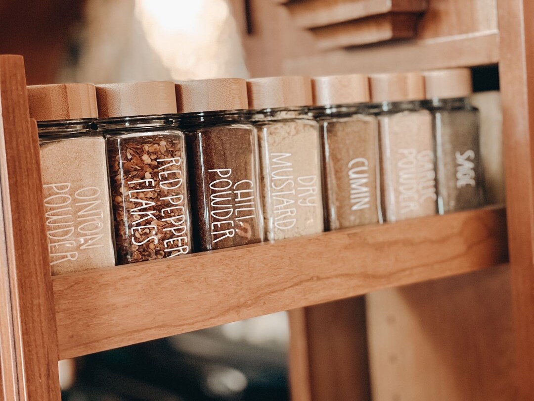 Custom Spice Jars Spice Jar Labels Kitchen Organization Spice Storage ...