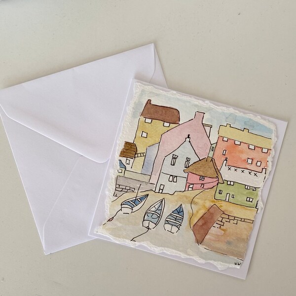 Harbour Scene Greetings Card - Etsy