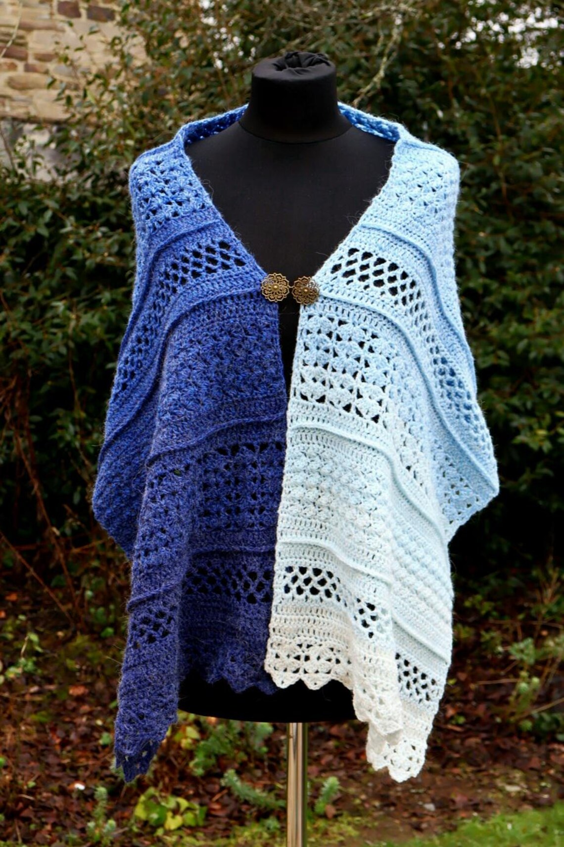 Handmade Ombre Crochet Rectangular Shawl/wrap/scarf - Etsy