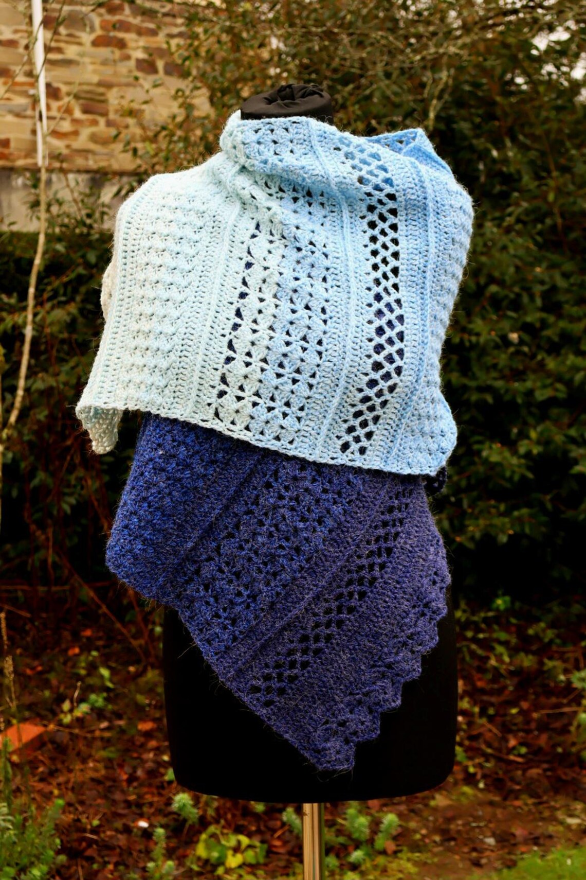 Handmade Ombre Crochet Rectangular Shawl/wrap/scarf - Etsy