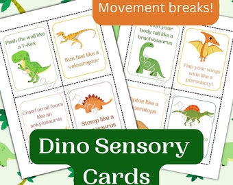 Dinosaur Yoga Lesson Plan: Dinosaur Theme Yoga & Movement Pose Cards - Etsy