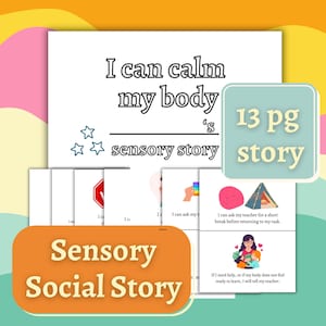I Can Calm My Body (printable Sensory Story With Visuals) - Etsy