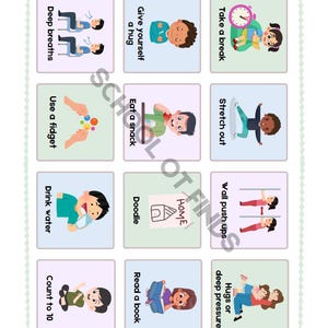 Sensory Cards/choice Board - Etsy