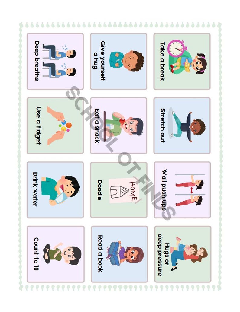 Sensory Cards/choice Board - Etsy