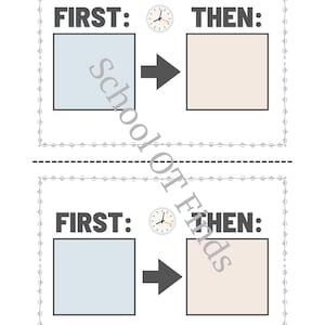 First Then & Visual Schedule - Etsy