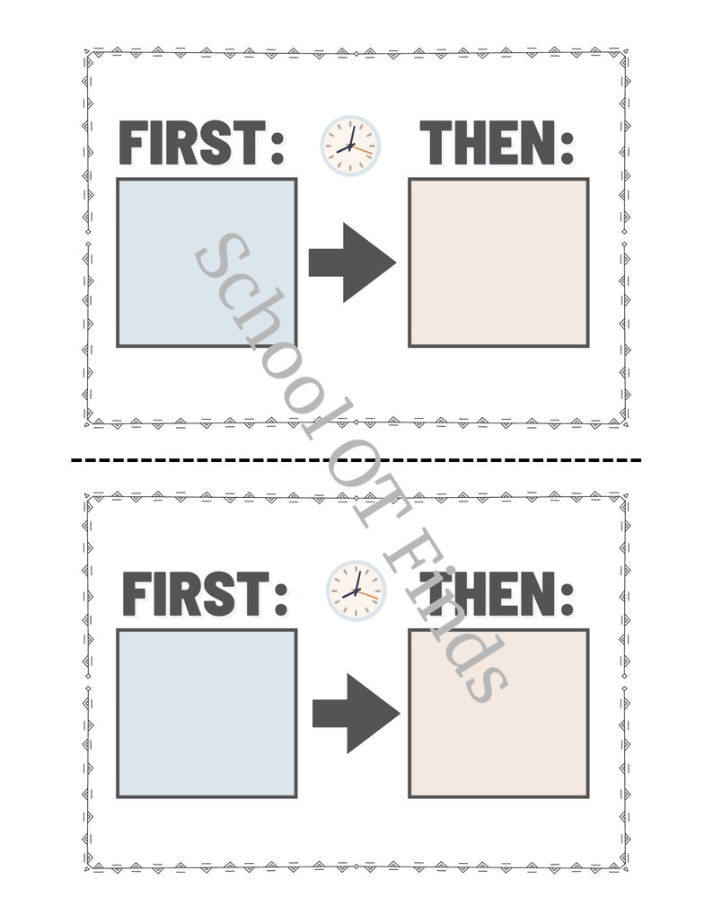 First Then & Visual Schedule - Etsy