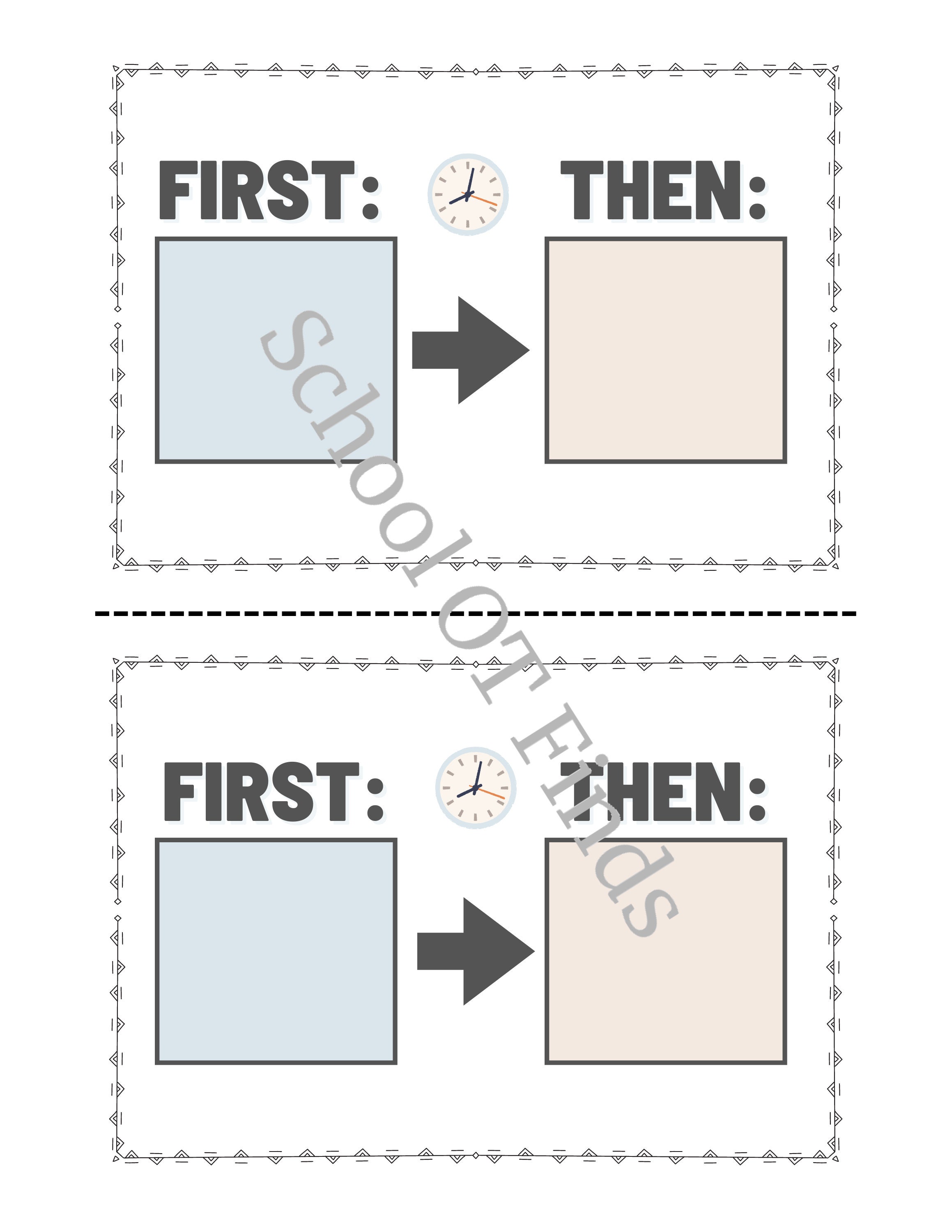First Then & Visual Schedule - Etsy