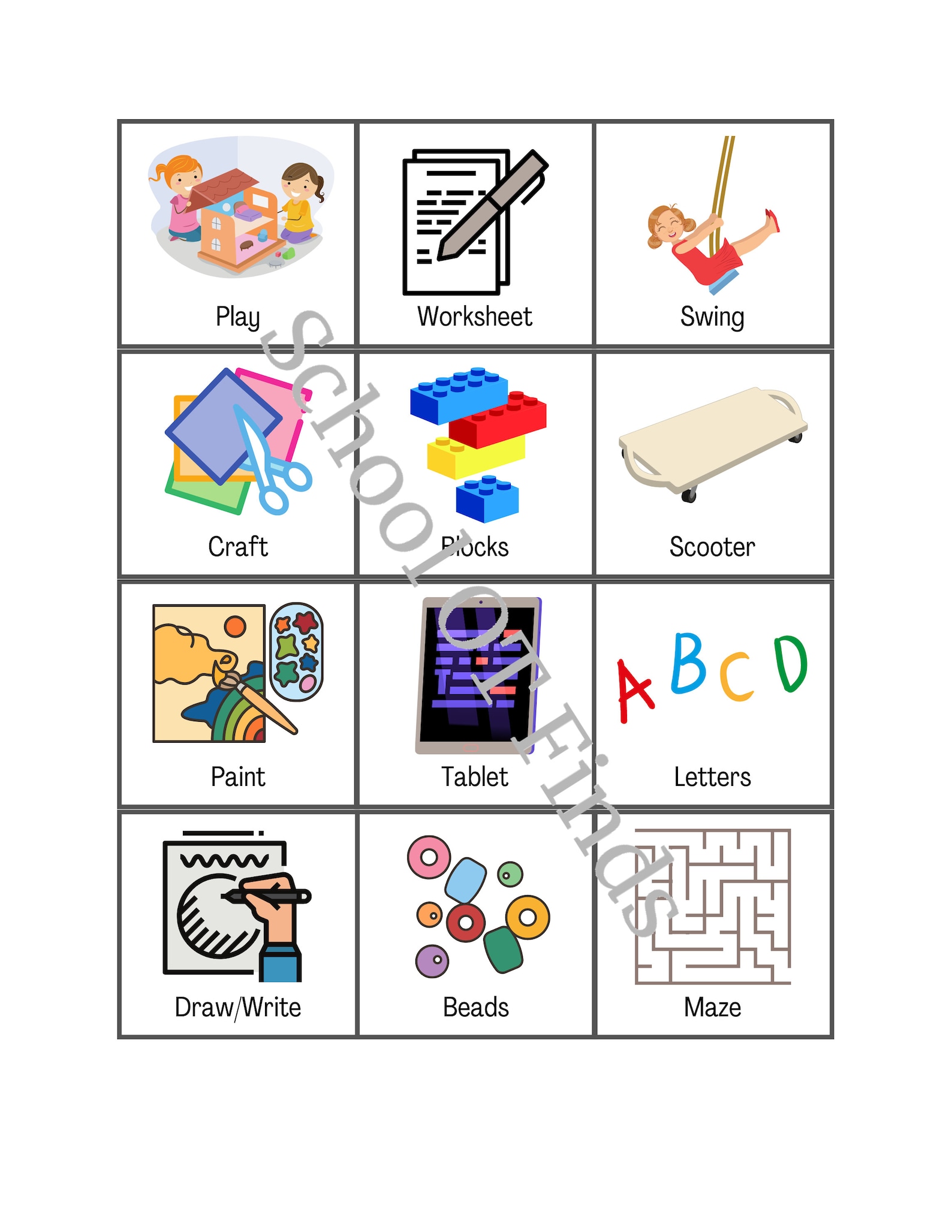 First Then & Visual Schedule - Etsy