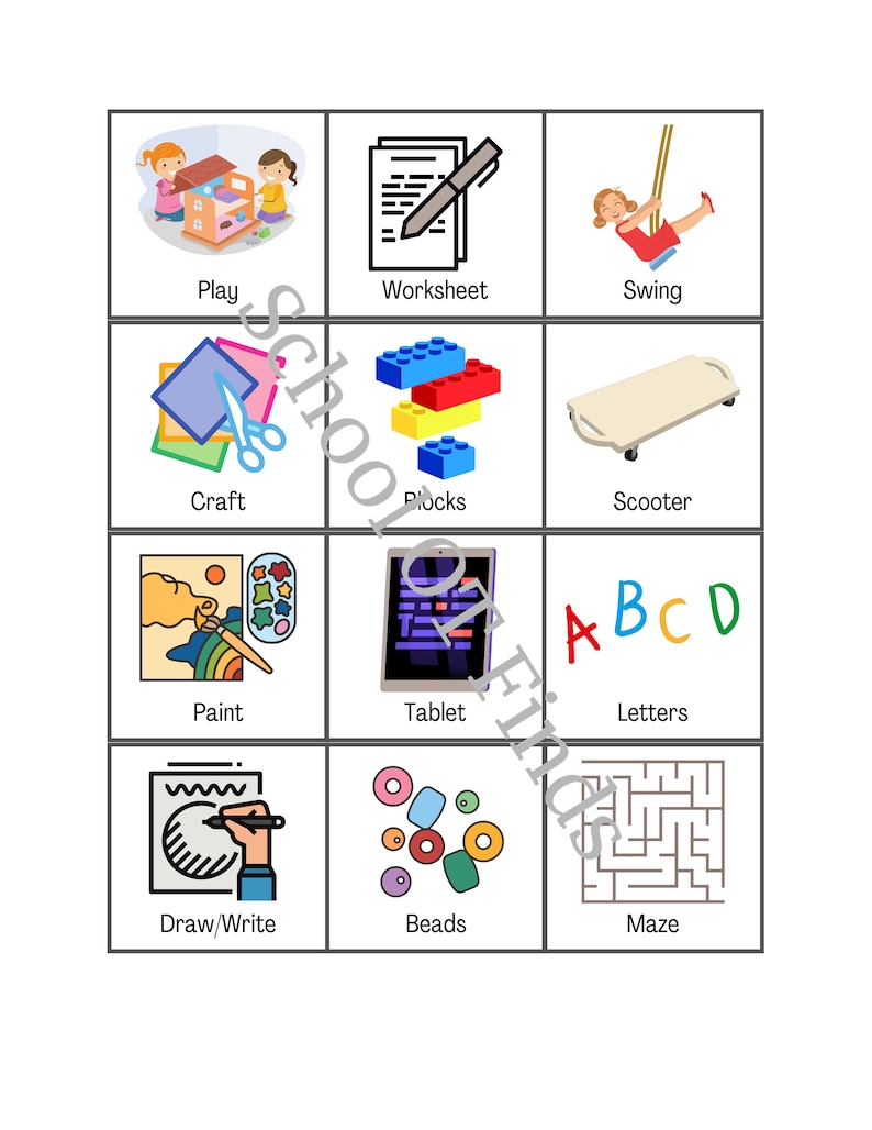 First Then & Visual Schedule - Etsy