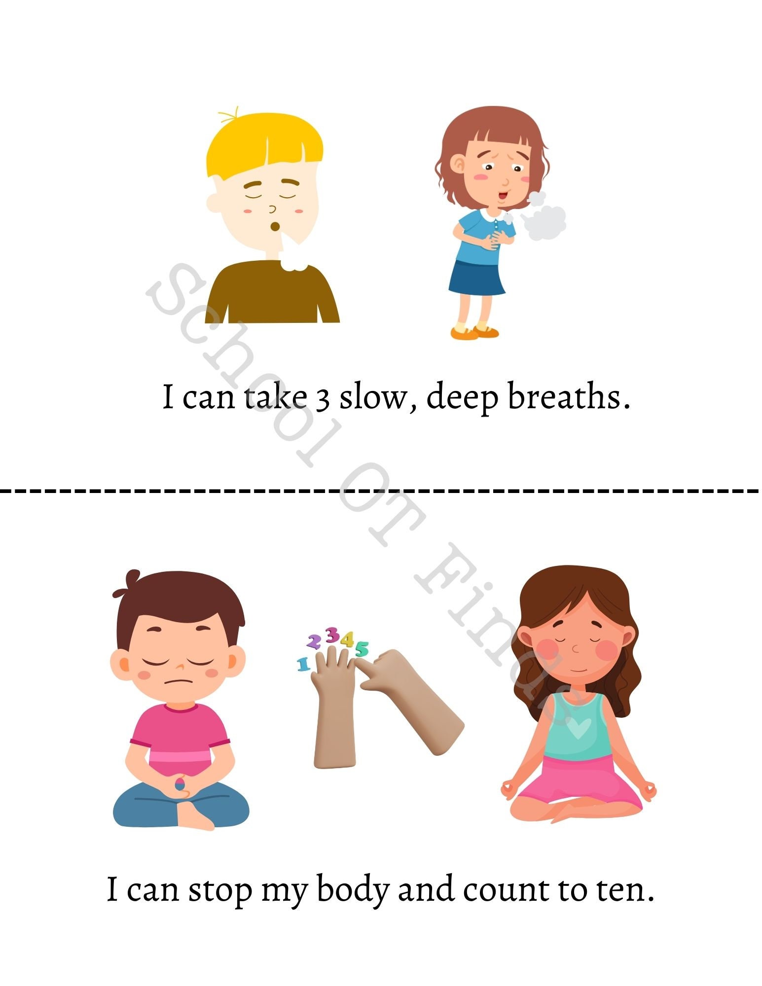 I Can Calm My Body printable Sensory Story With Visuals - Etsy