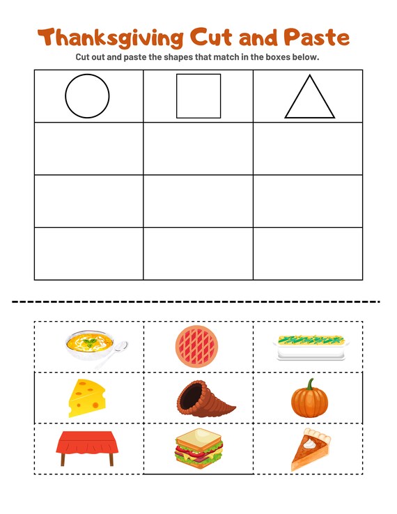 Worksheets For Thanksgiving