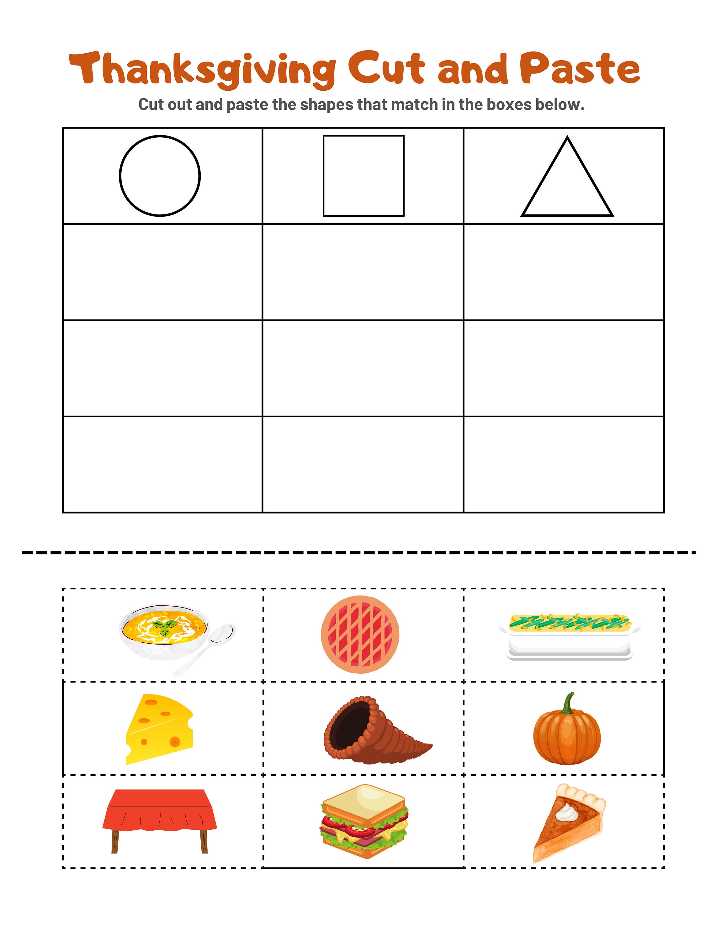 Thanksgiving Fine Motor Worksheets - Etsy