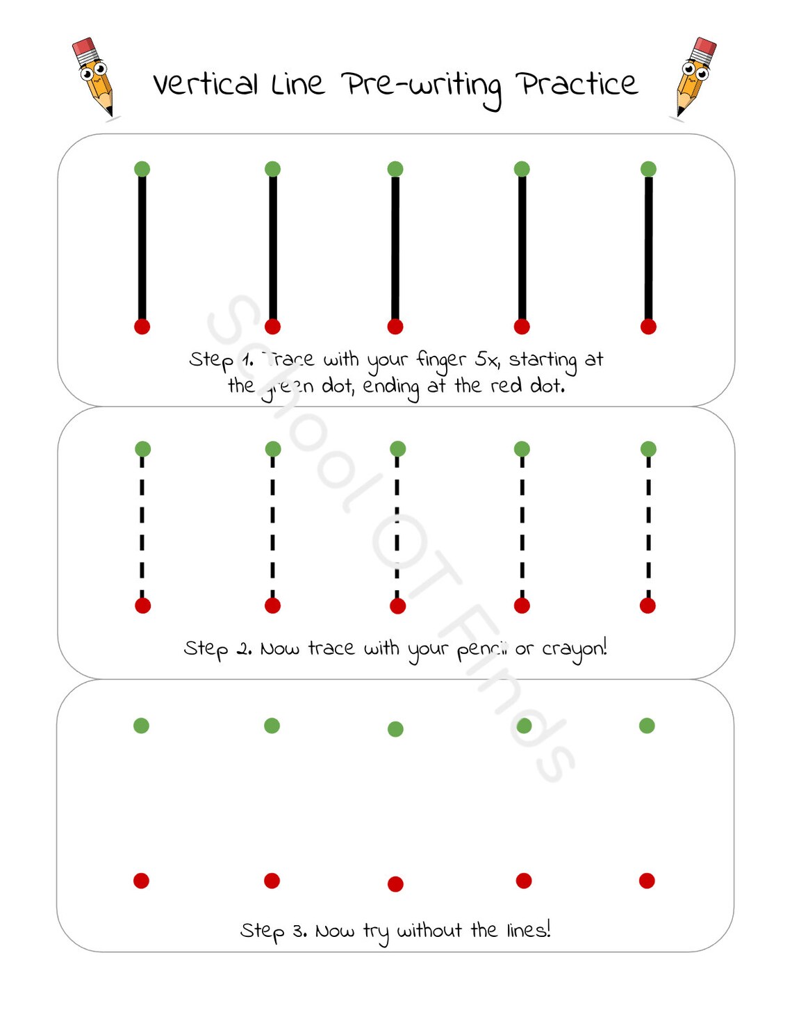 3 Step Pre-writing Packet - Etsy