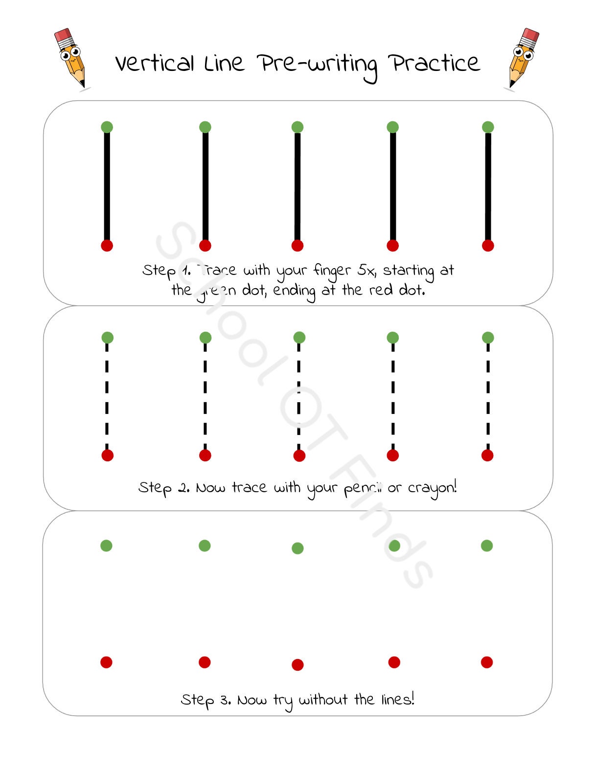 3 Step Pre-writing Packet - Etsy