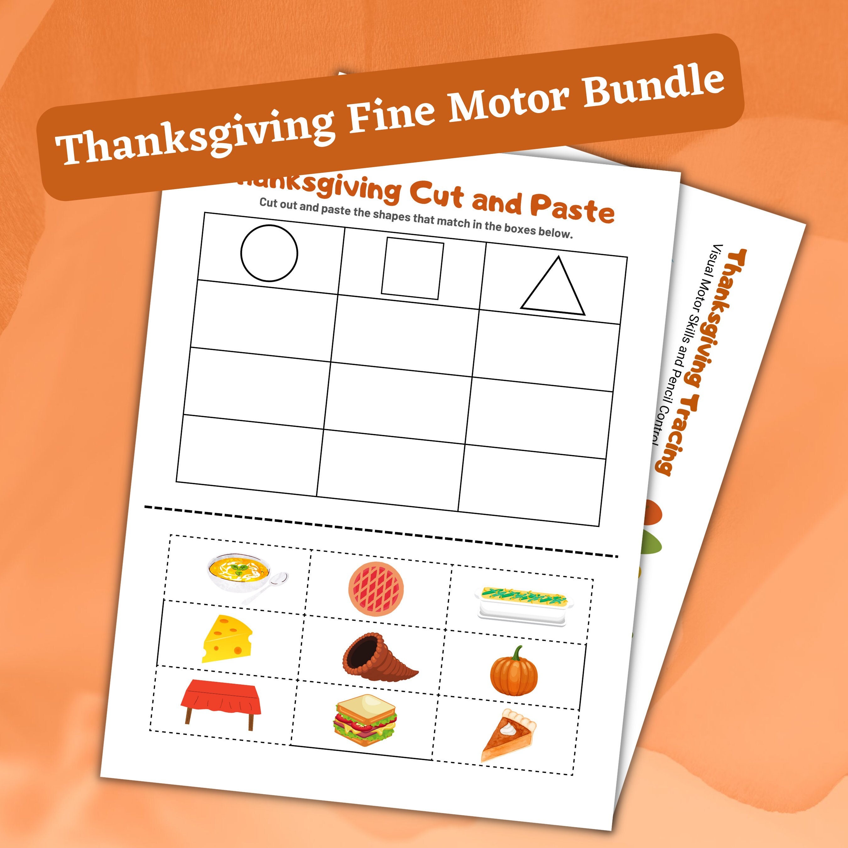 Thanksgiving Fine Motor Worksheets - Etsy