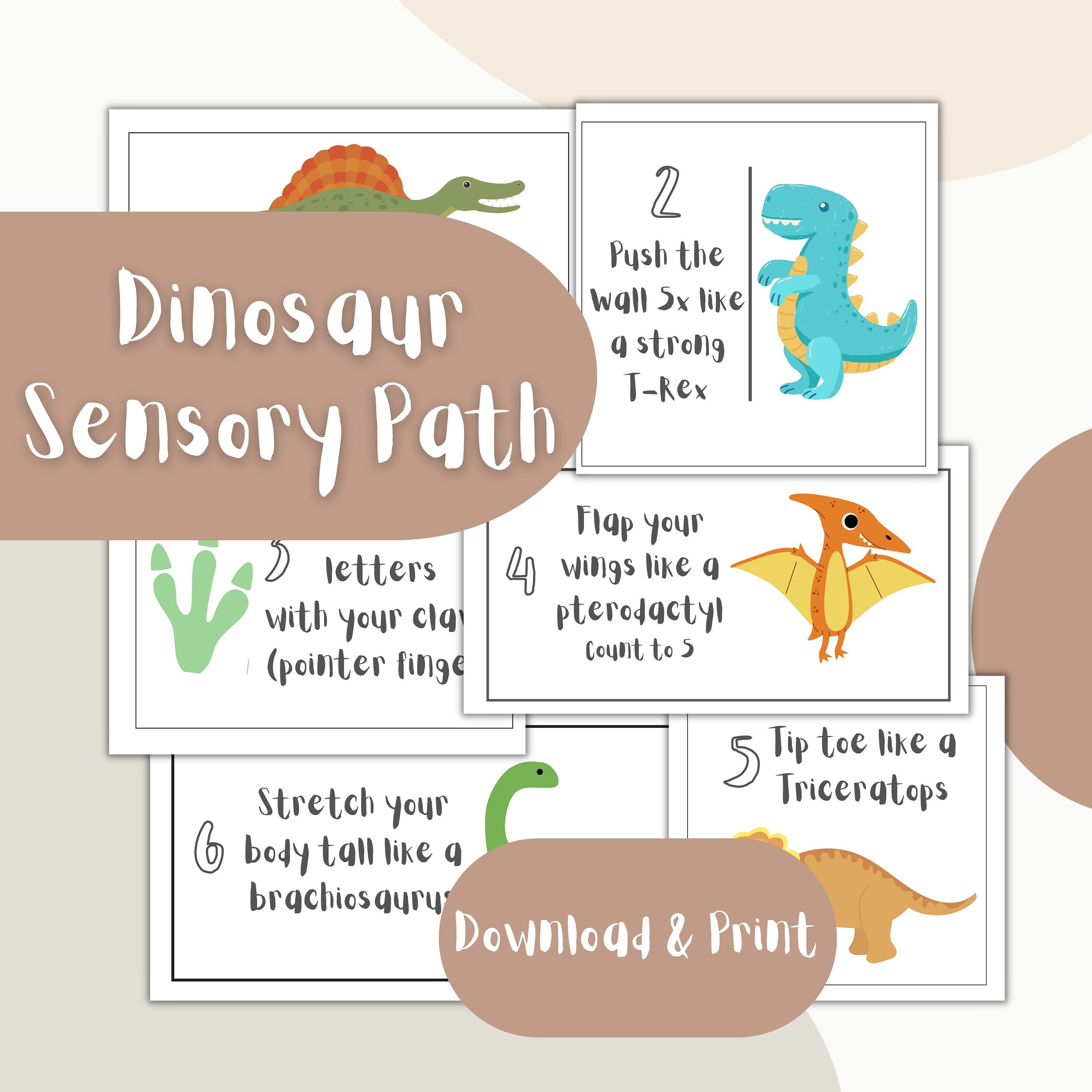 Dinosaur Sensory Path/sensory Walk - Etsy