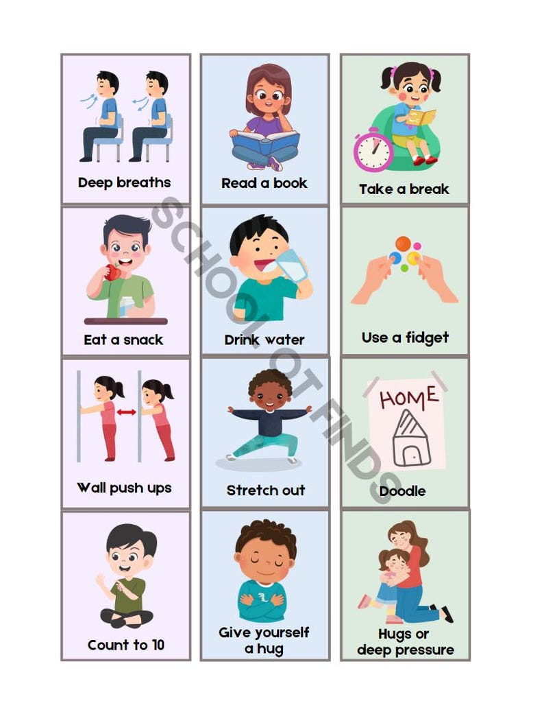 Sensory Cards/choice Board - Etsy