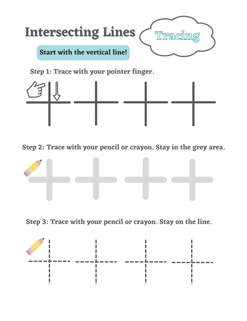 Pre-writing Strokes Packet (20 Pg) - Etsy