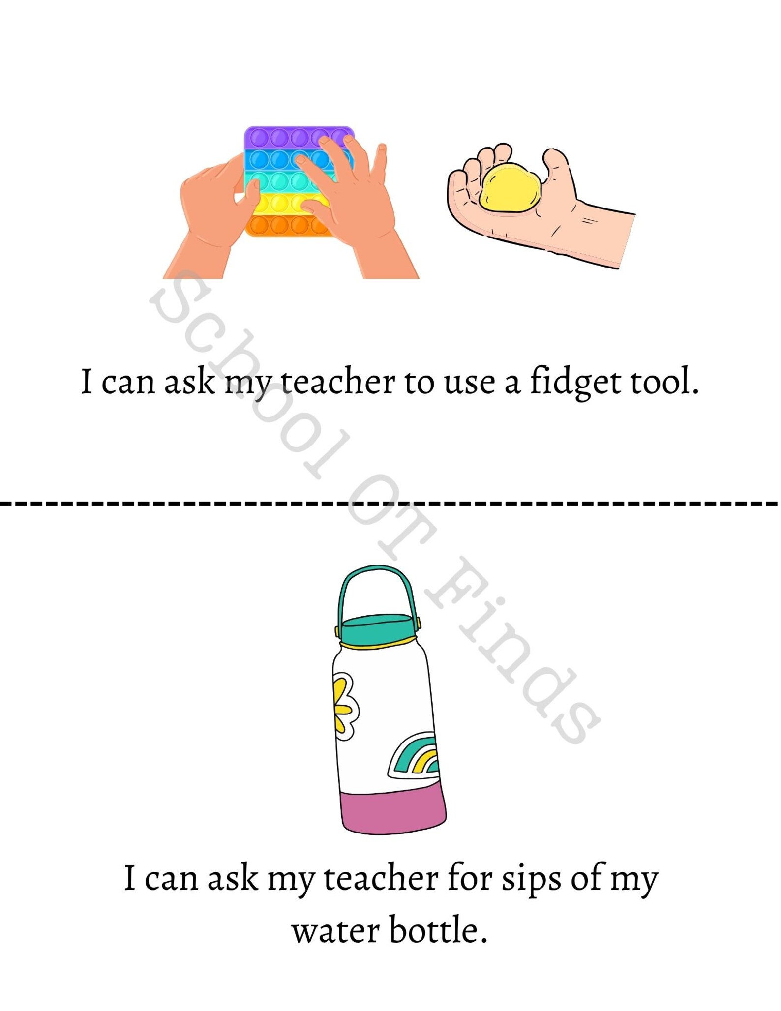 I Can Calm My Body (printable Sensory Story With Visuals) - Etsy